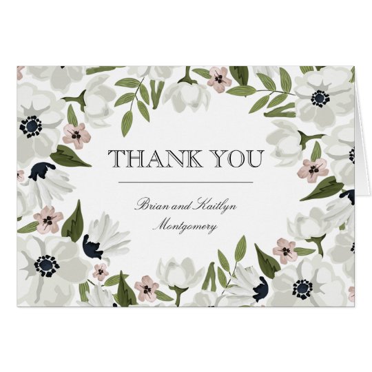 Lovely Floral Thank You Note Card | Zazzle.com