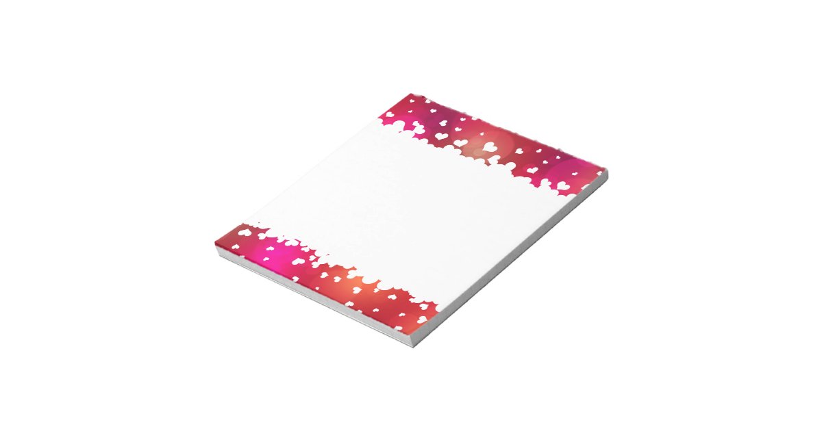 Lovely Flying Hearts Border - Notepad | Zazzle