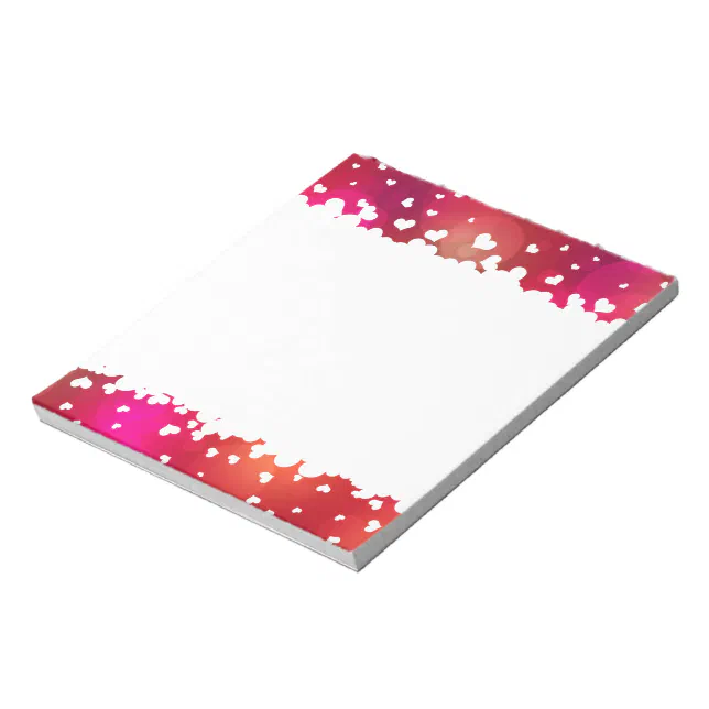 Lovely Flying Hearts Border - Notepad | Zazzle