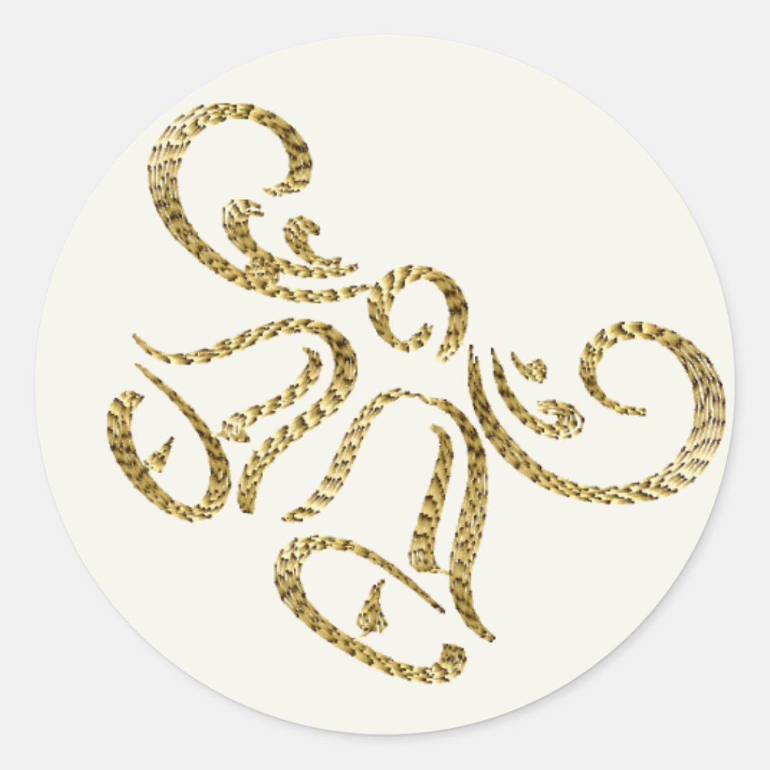 Lovely gold Wedding Bells Stickers | Zazzle