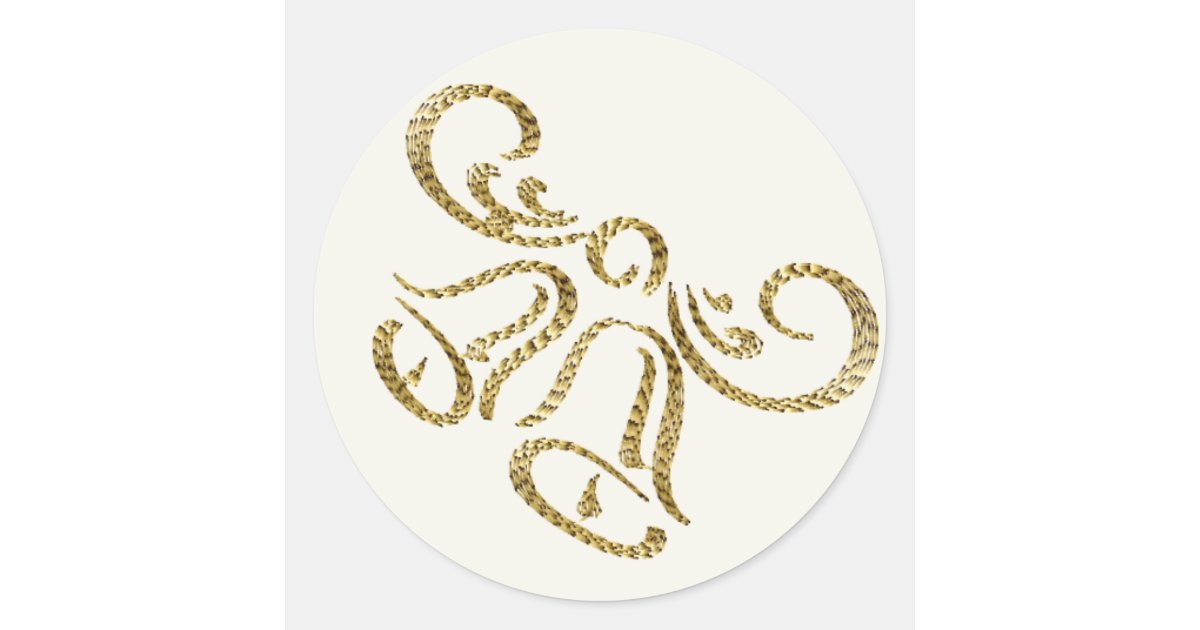 Lovely gold Wedding Bells Stickers | Zazzle