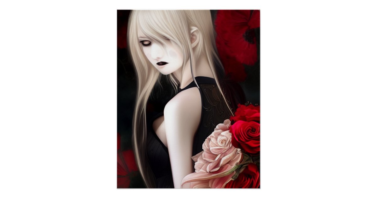 Lovely Goth Elf Girl Poster | Zazzle