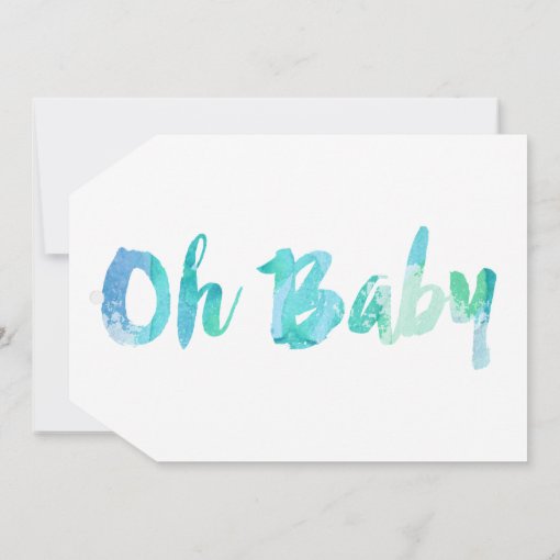 Lovely Hand Lettered Baby Boy Shower Invitation | Zazzle