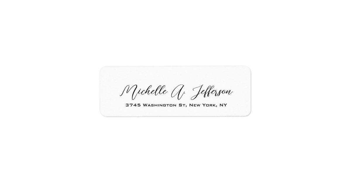 Lovely Handwriting Creative Trendy White Label | Zazzle