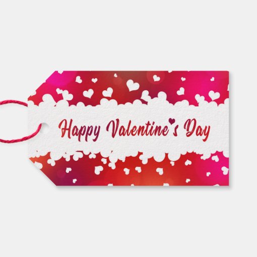 Lovely Happy Valentine's Day Hearts - Gift Tag | Zazzle