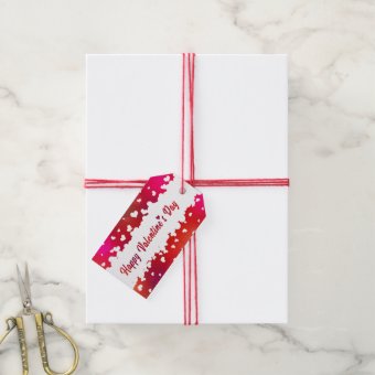 Lovely Happy Valentine's Day Hearts - Gift Tag | Zazzle