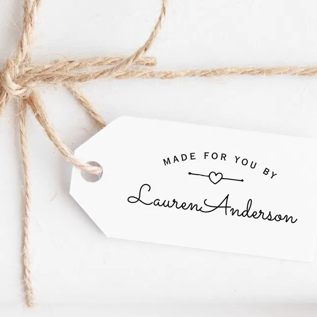 Lovely Heart Handmade Homemade Made for You by Self-inking Stamp | Zazzle