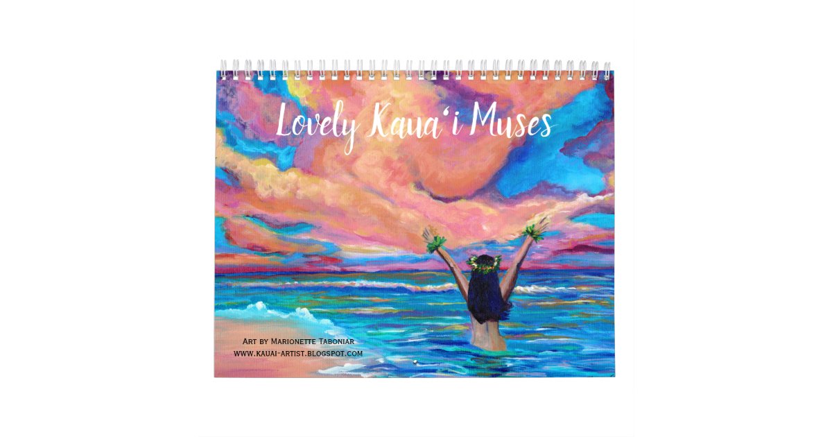 Lovely Kauai Muses Hawaiian Calendar | Zazzle