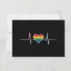 Lovely LGBT Gay Pride Heartbeat Lesbian Gays Love Thank You Card | Zazzle