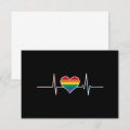 Lovely LGBT Gay Pride Heartbeat Lesbian Gays Love Thank You Card | Zazzle
