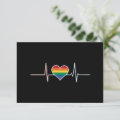Lovely LGBT Gay Pride Heartbeat Lesbian Gays Love Thank You Card | Zazzle
