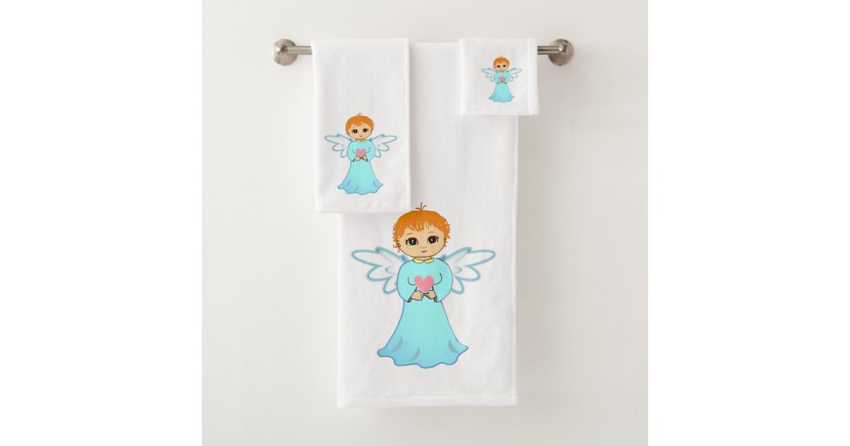 Lovely Little Angel Bath Towel Set | Zazzle