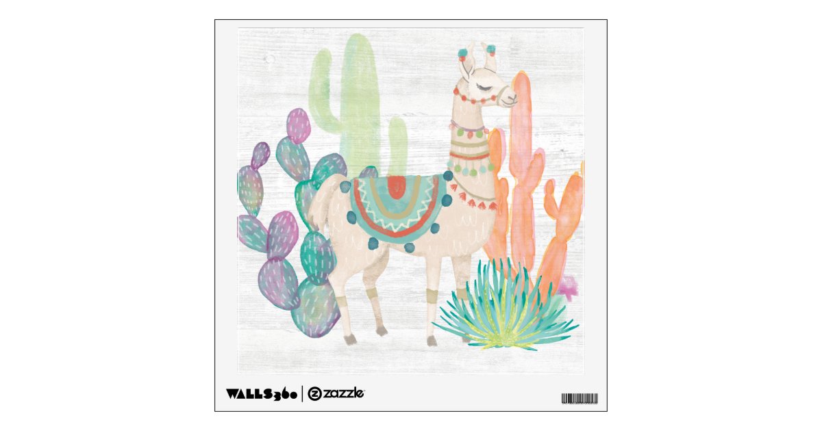Lovely Llamas II Wall Sticker | Zazzle