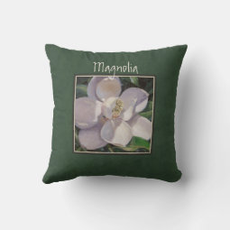 Lovely Magnolia Throw Pillow | Zazzle