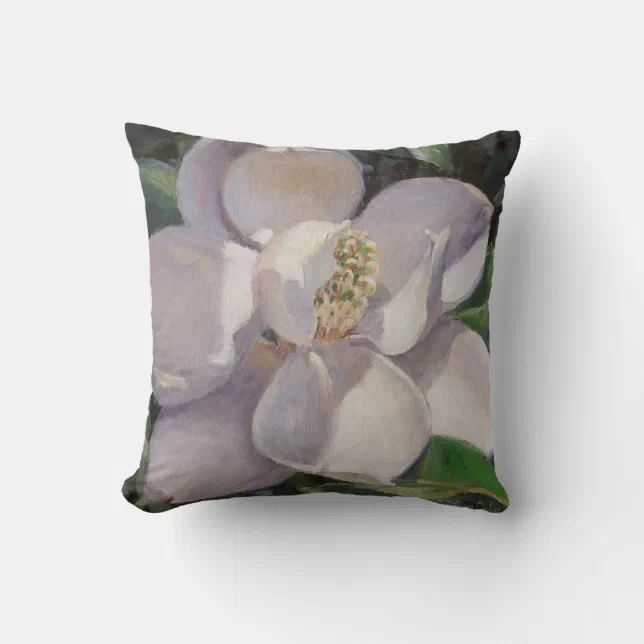 Lovely Magnolia Throw Pillow | Zazzle