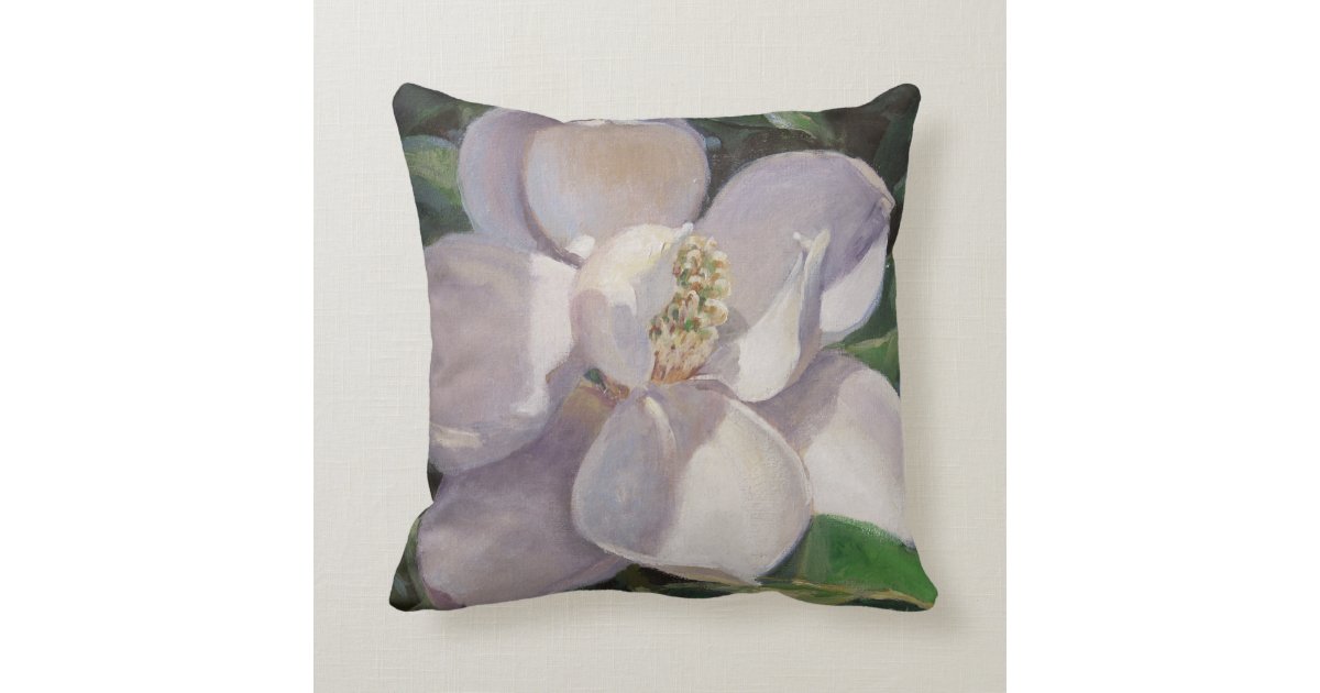 Lovely Magnolia Throw Pillow | Zazzle.com