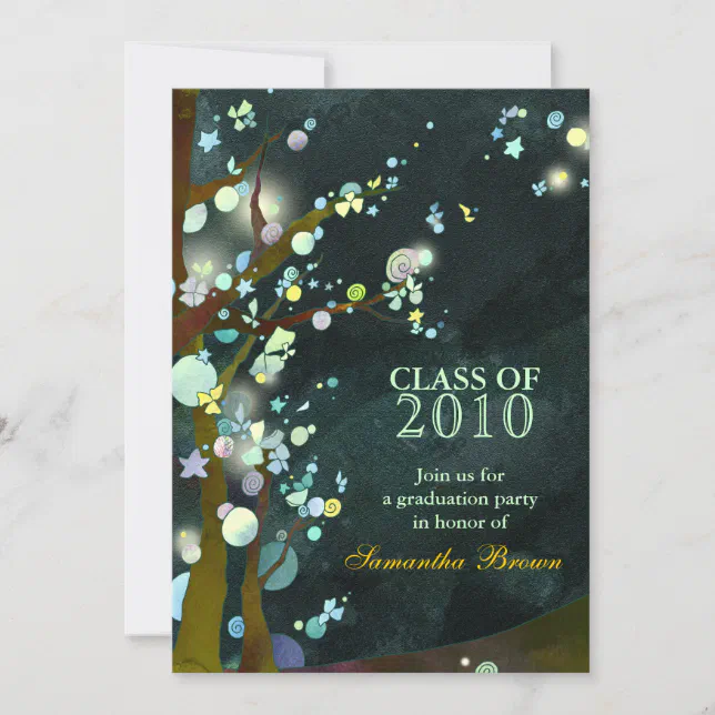 Lovely Night: Graduation Party Invitations | Zazzle