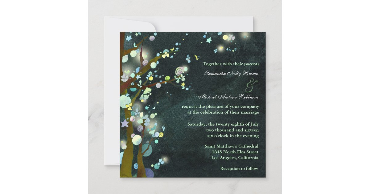 Lovely Night: Wedding Invitations | Zazzle