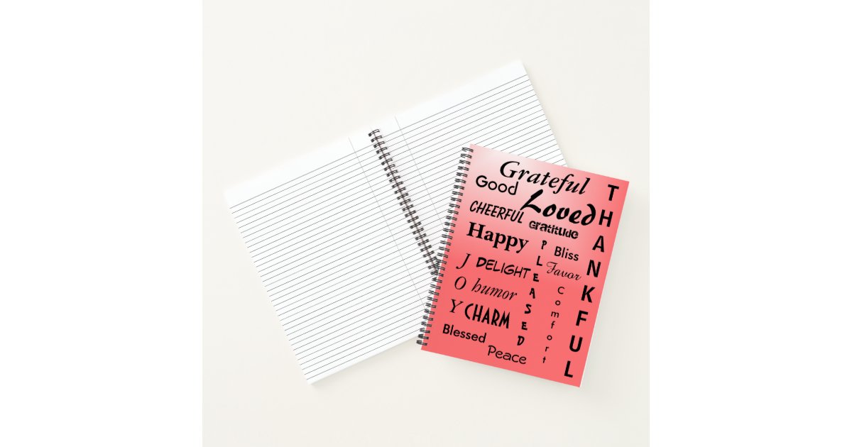 Lovely Ombre Pink Affirmations Notebook | Zazzle