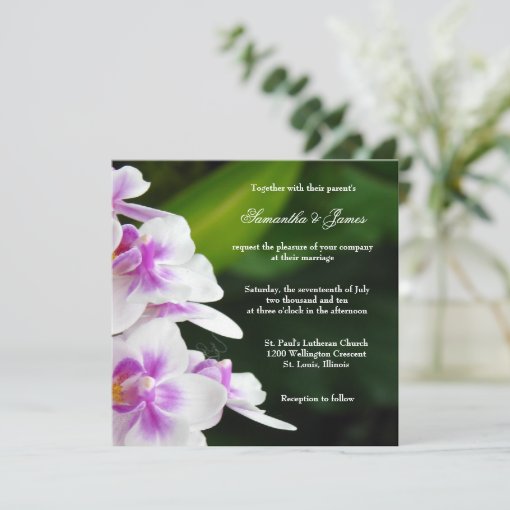 Lovely Orchid Wedding Invitation | Zazzle