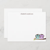 Lovely Owl Couple Custom Thank You Notes | Zazzle