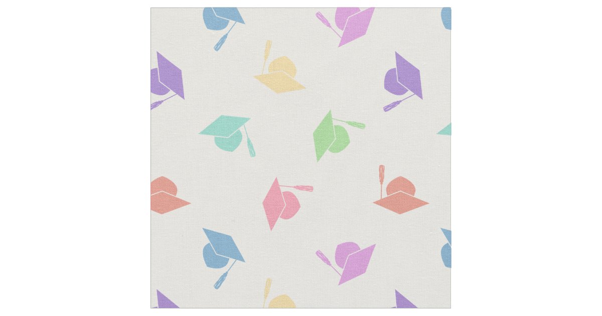Lovely Pastels Graduation Pattern Fabric | Zazzle