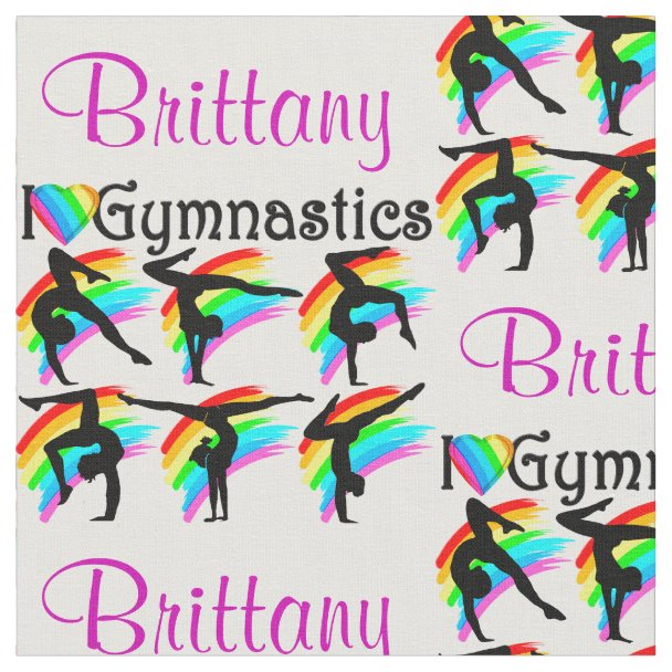Gymnastics Superstar Fabric | Zazzle