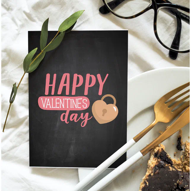Lovely Romantic Happy Valentines Day Gift Holiday Card | Zazzle