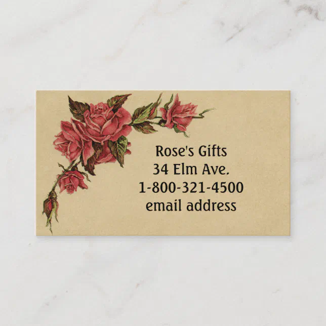 Lovely Roses Business Card | Zazzle