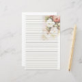 Lovely Roses Lined Stationery Paper | Zazzle
