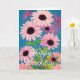 Lovely Spring Pink Daisies Happy Birthday Card | Zazzle