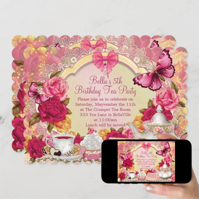 Lovely Tea Party Invitations | Zazzle