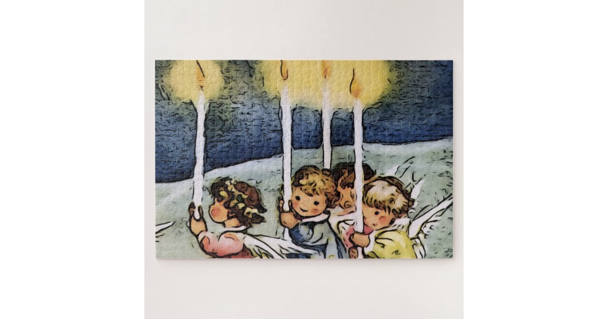 Lovely vintage Angels Jigsaw Puzzle | Zazzle