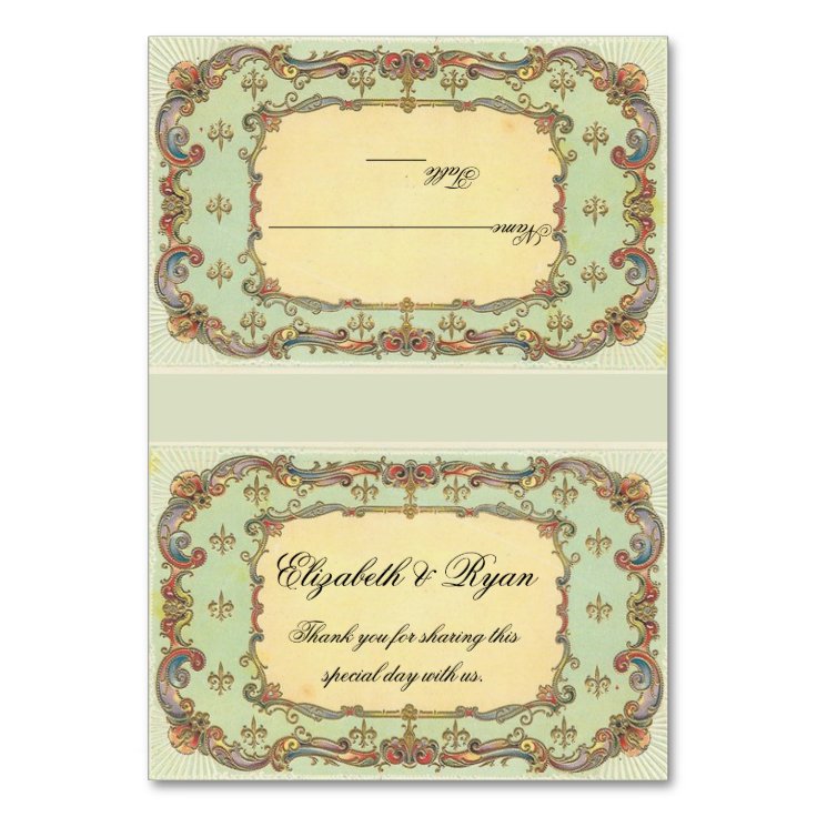 Lovely, Vintage, Victorian, Custom, Place Cards | Zazzle