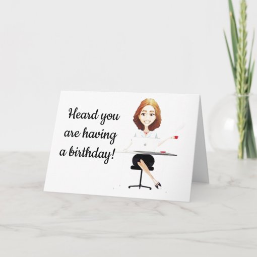 ***LOVELY WORKING LADY CELEBRATE YOUR BIRTHDAY*** CARD | Zazzle