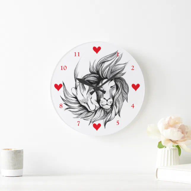Lovers large clock | Zazzle