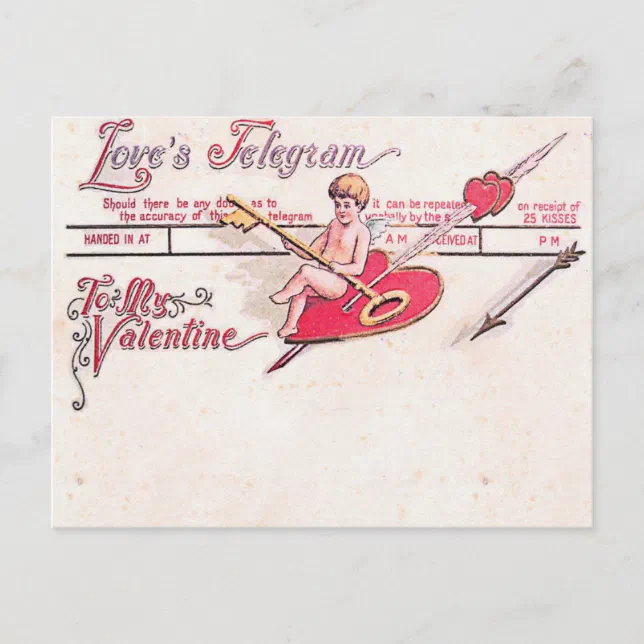 Love's Telegram Postcard | Zazzle