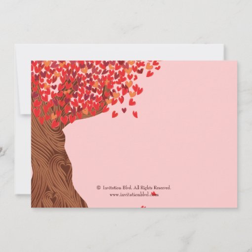 Loving Couple Initials Oak Tree Fall Wedding Invitation | Zazzle