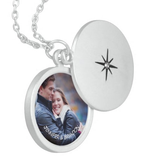 Loving Couples Personalized Photo Locket Necklace | Zazzle