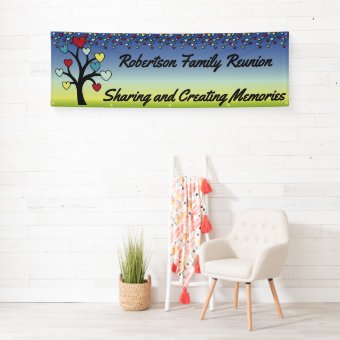 Loving Family Tree Reunion Banner | Zazzle