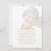 Loving Memory Calligraphy Photo Memorial Service Invitation | Zazzle