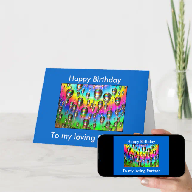 Loving Partner Birthday Card | Zazzle