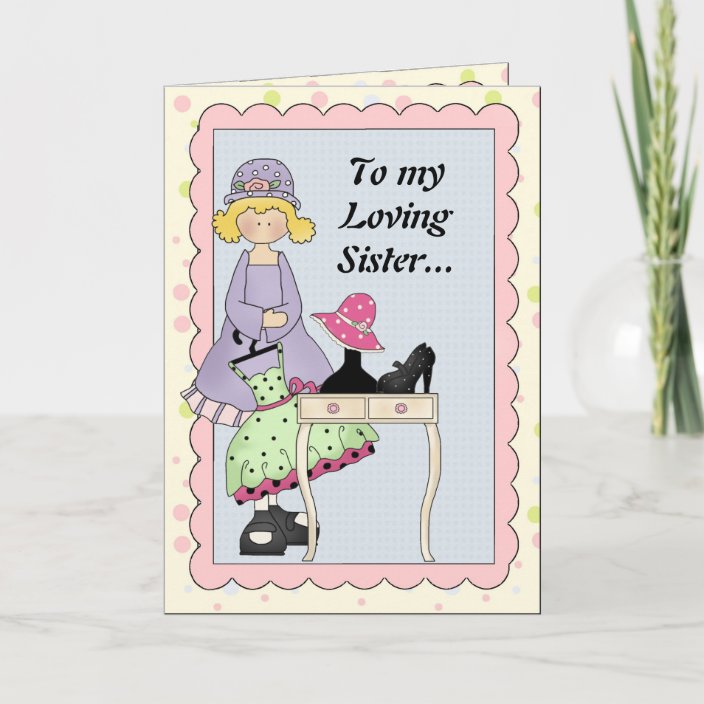 Loving Sister greeting card | Zazzle.com