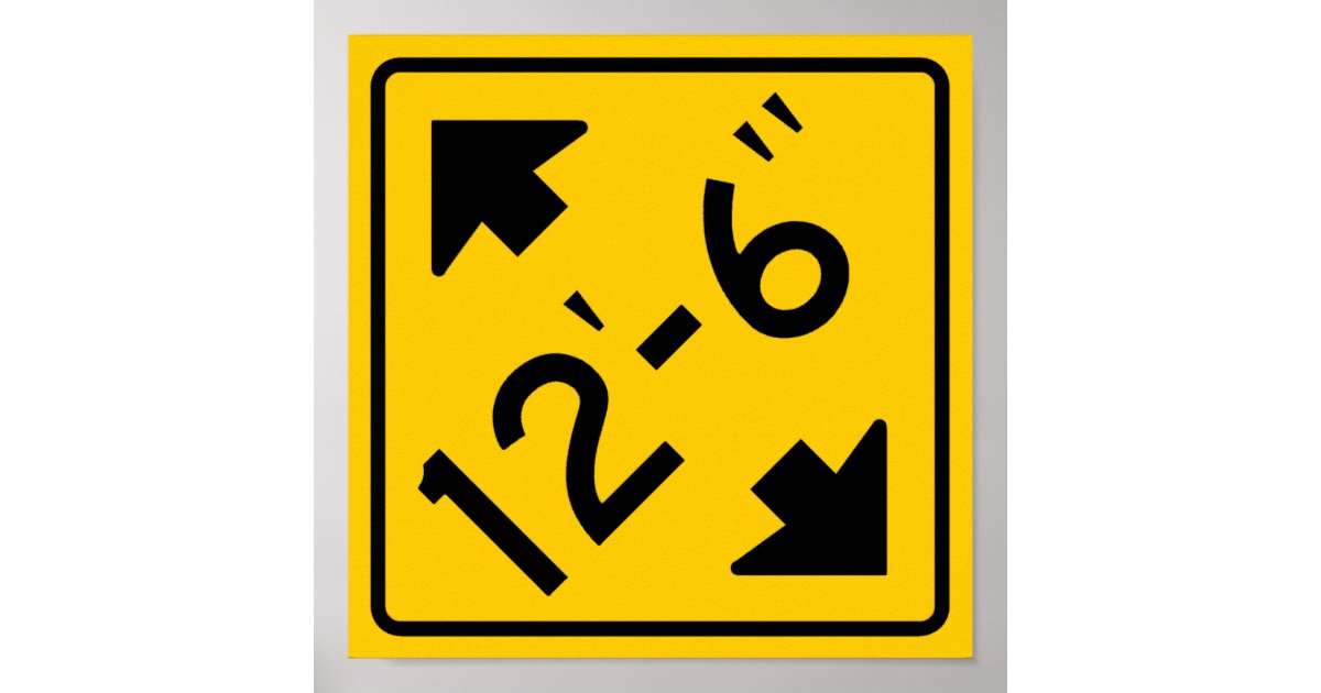 Low Clearance Warning Highway Sign | Zazzle Low Clearance Warning Highway Sign | Zazzle