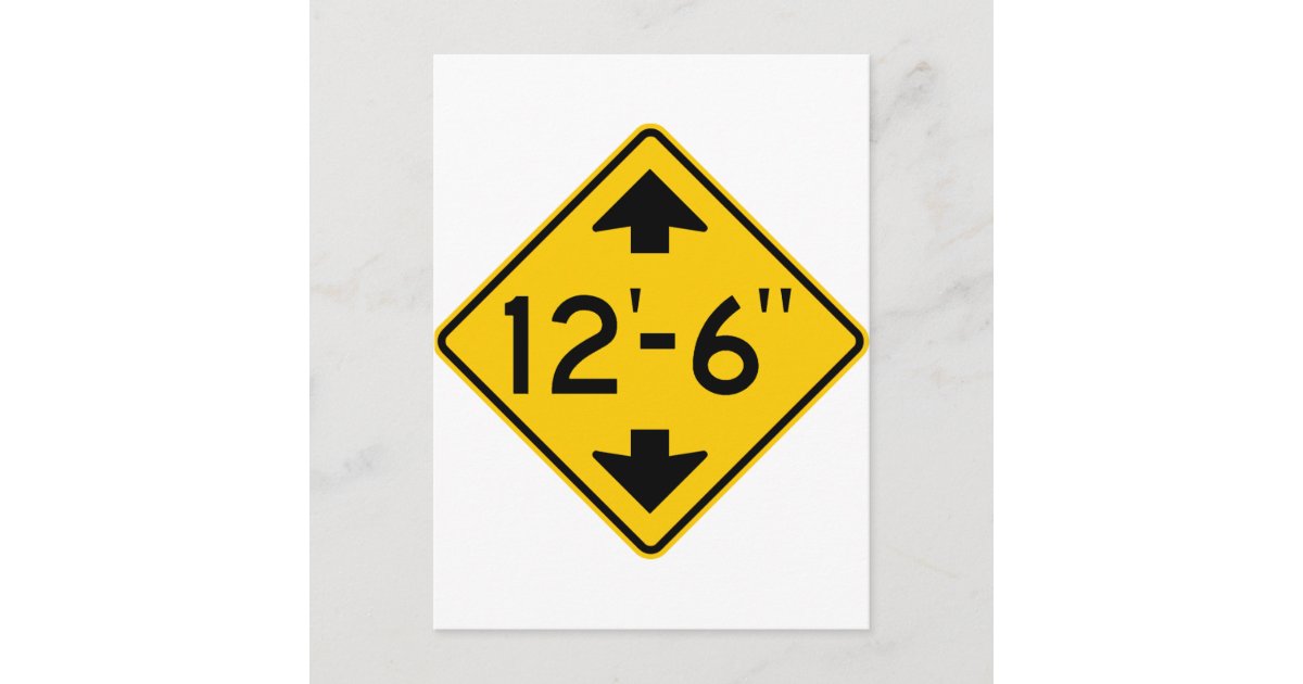 Low Clearance Warning Highway Sign Postcard | Zazzle Low Clearance Warning Highway Sign Postcard | Zazzle