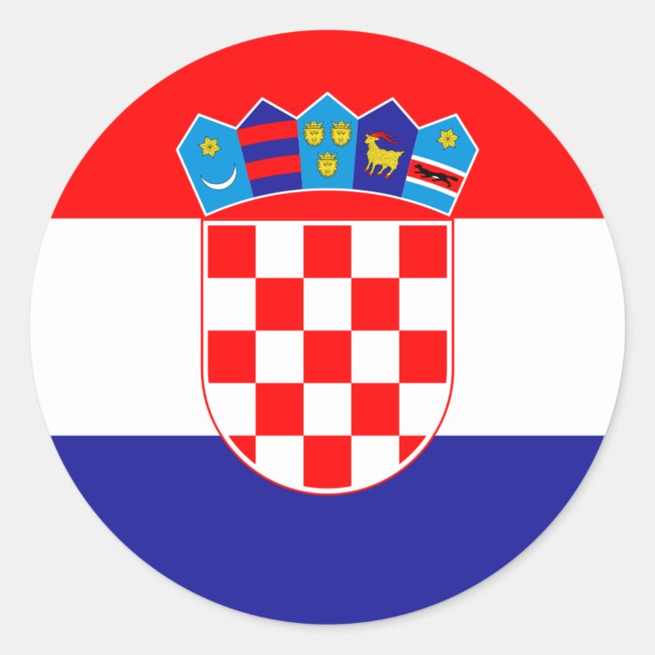 Low Cost! Croatian Flag Classic Round Sticker | Zazzle