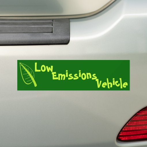 Low Emissions Vehicle Bumper Sticker | Zazzle