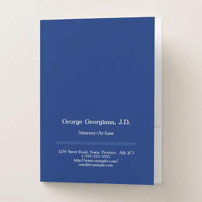 Low-Key Attorney-At-Law Pocket Folder | Zazzle