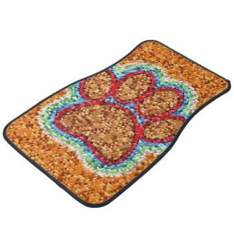 Low Poly Dog Paw Art Car Floor Mat | Zazzle