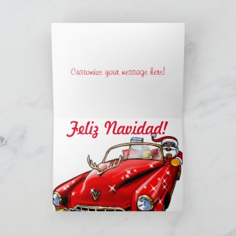 Low Rider Santa Holiday Card | Zazzle